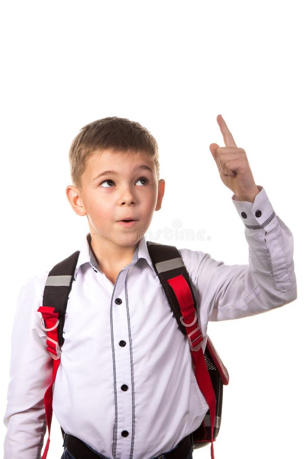 Intelligent School Boy with Idea for Answering the Hard Question Stock ...