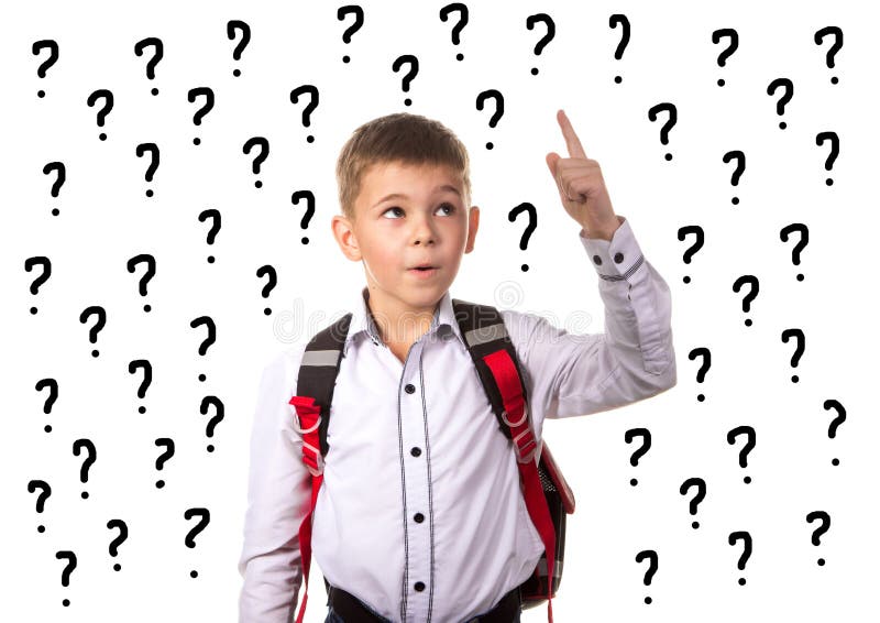 Intelligent School Boy with Idea for Answering the Hard Question ...