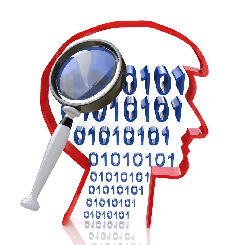 Intelligent search stock illustration. Illustration of mathematics ...