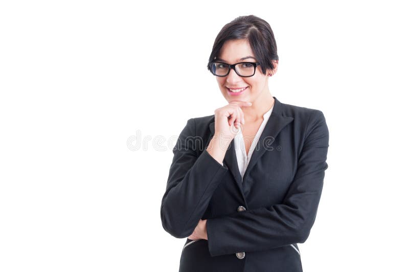 Intelligent and Smart Business Woman Stock Image - Image of confidence ...
