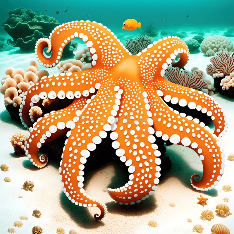 Intelligent Squid, AI-Generatet Stock Illustration - Illustration of ...