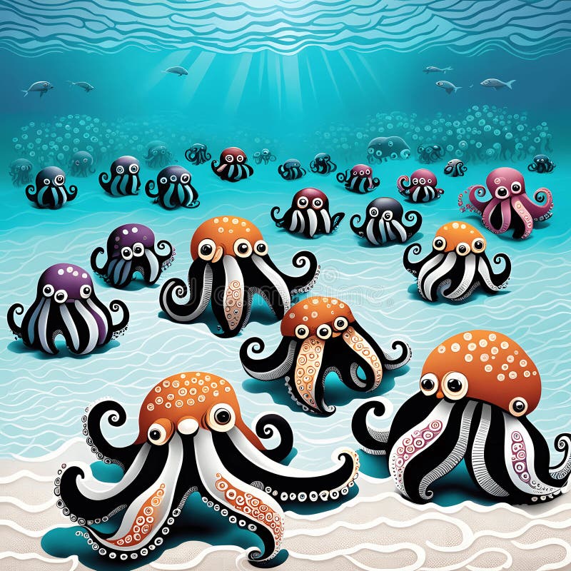 Intelligent Squid, AI-Generatet Stock Illustration - Illustration of gripping, aigeneratet ...