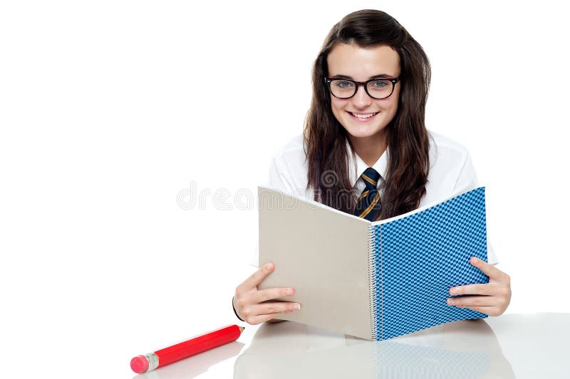 Intelligent Student Preparing for Test Stock Photo - Image of pencil ...