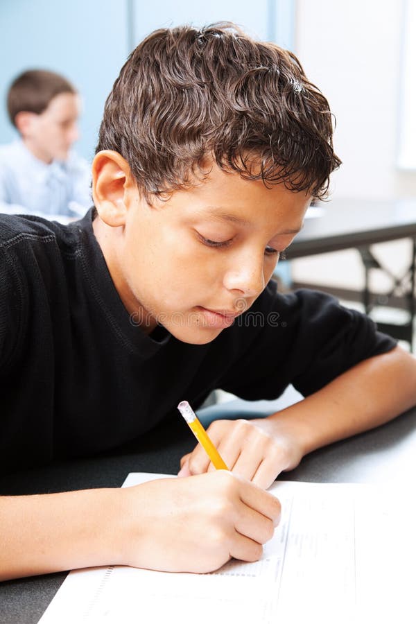 Smiling School Boy stock image. Image of depressed, person - 26916877