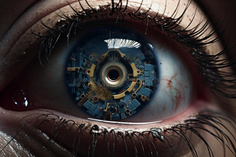 Intelligent Technology Digital Eye. Generate Ai Stock Image - Image of ...