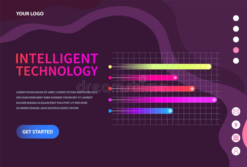 Intelligent Technology Hud Interactive Panel. Data Screen with Charts ...