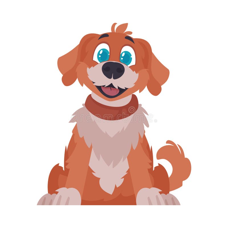 Intelligentbeat Blushing Canine. Canine Grinning. Cartoon Style, Vector ...