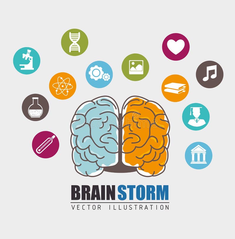 Intelligenz Des Menschlichen Gehirns Stock Abbildung - Illustration von ...