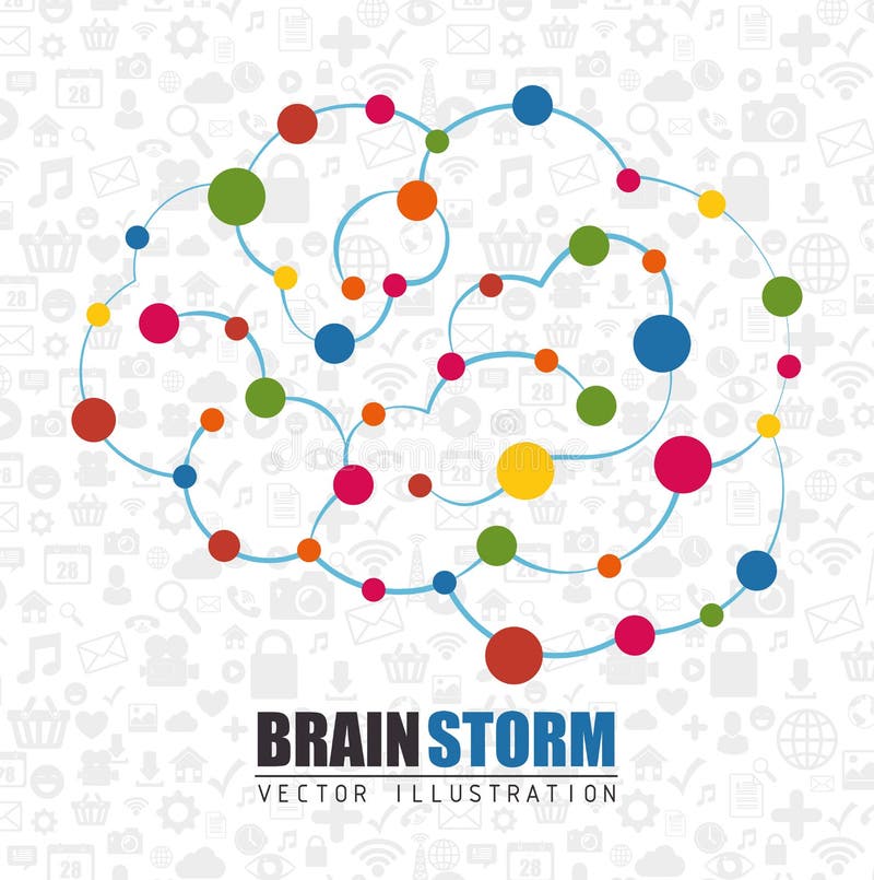 Intelligenz Des Menschlichen Gehirns Stock Abbildung - Illustration von ...