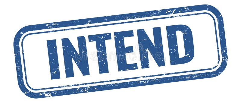 INTEND Text Written on Red Grungy Round Stamp Stock Illustration ...