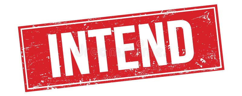 INTEND Text on Red Grungy Rectangle Stamp Stock Illustration ...