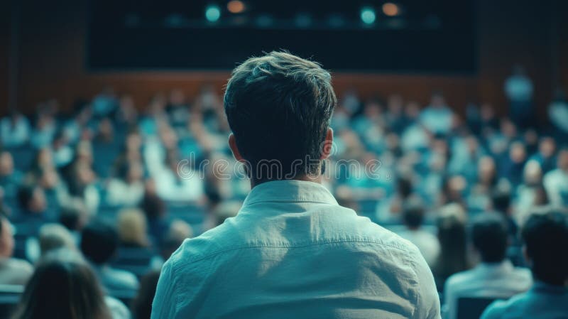 Intense Audience in Large Theater Stock Photo - Image of atmosphere ...