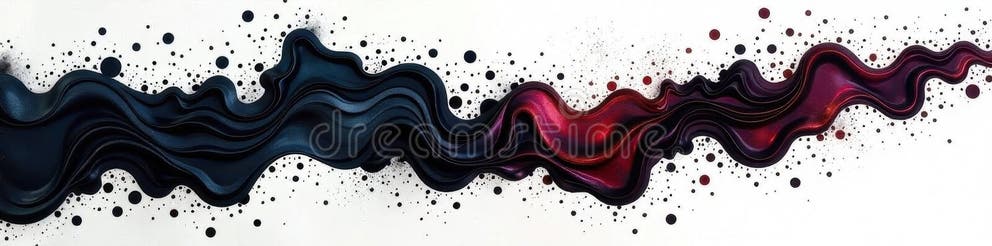 Intense Black Ink, Expressive Roller Patterns on White, Moody Aesthetic ...