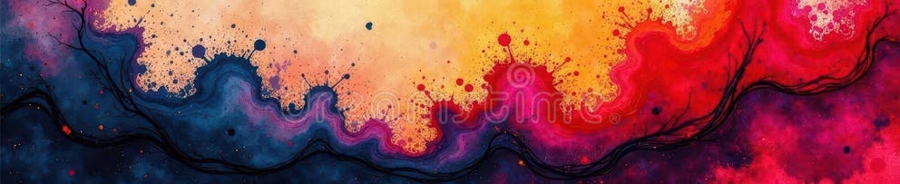 Intense Black Ink Lines Create a Rough, Artistic Frame , Design, Border ...