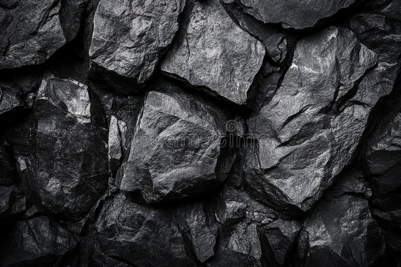 Intense Black Rock Texture: High-Resolution Background Image for ...