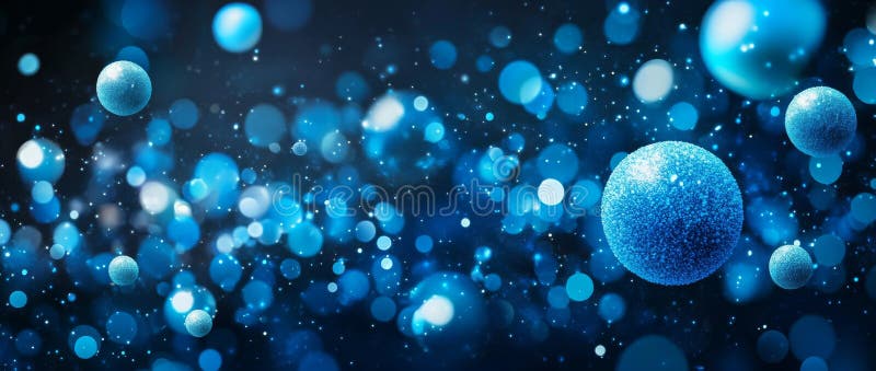 Intense Blue Bubbles Radiate a Deep-sea Atmosphere. Stock Photo - Image ...