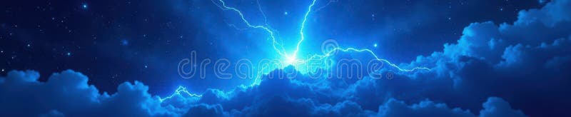 Intense Blue Energy Surge, Radiating Light Beams , Effect, Surge Stock ...