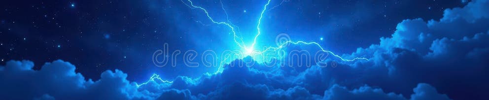 Intense Blue Energy Surge, Radiating Light Beams , Effect, Surge Stock ...