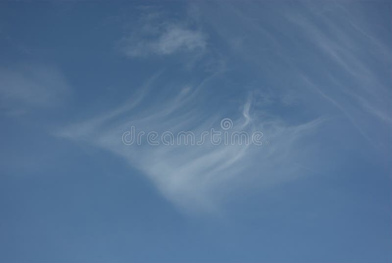 Intense Blue Sky with Cloud of Soft Shapes Stock Photo - Image of ...