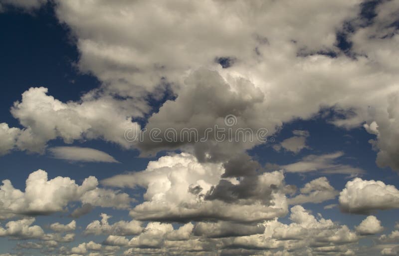 Intense Blue Sky with White Clouds Stock Image - Image of grey, cumulus ...