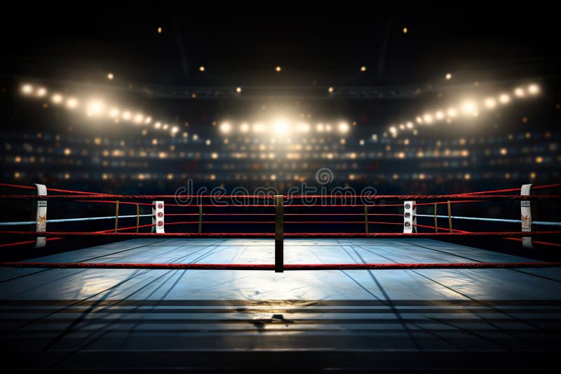 The Intense Boxing Ring in Arena Showcasing the Spirit of Combat ...
