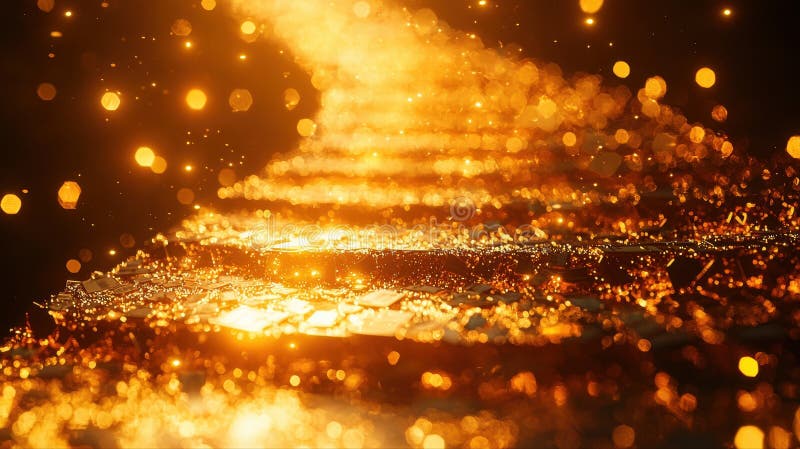 Intense Bright Light Illuminating a Dark Space Creating a Dramatic ...