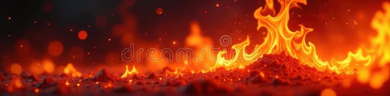 Intense Burning Big Flame, Abstract Light Trails, Fiery Texture ...