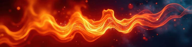 Intense Burning Big Flame, Abstract Light Trails, Fiery Texture ...