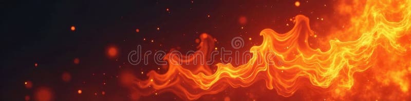 Intense Burning Fire, Large Abstract Flame Banner , Inferno, Energy ...