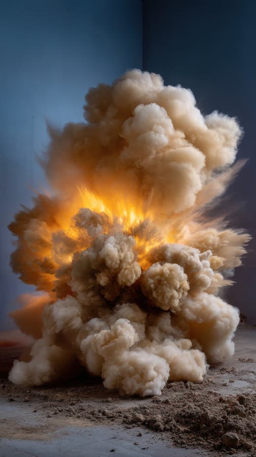 An Intense Burst of Light Radiates through a Billowing Cloud of Beige ...