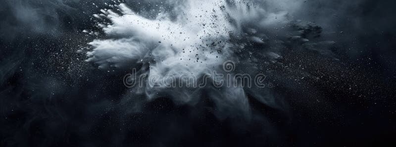Monochromatic Powder Explosion Captured in Dynamic Motion. Stock Image ...