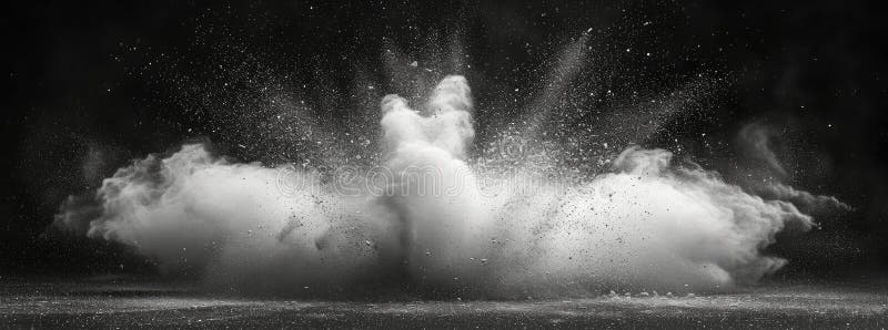 Monochromatic Powder Explosion Captured in Dynamic Motion. Stock Image ...