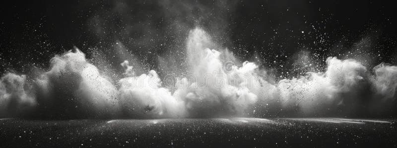 Monochromatic Powder Explosion Captured in Dynamic Motion. Stock Photo ...