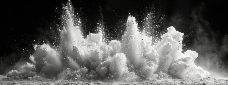 Monochromatic Powder Explosion Captured in Dynamic Motion. Stock Image ...