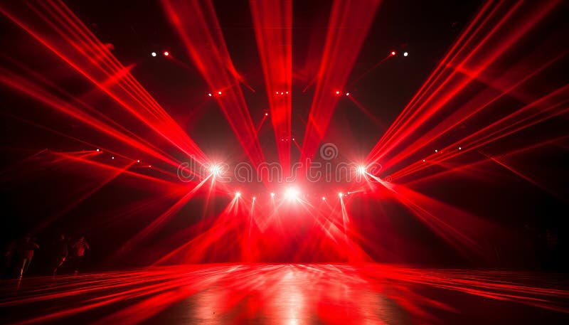 Intense and Captivating Red Spot Light Shining Brilliantly on a ...