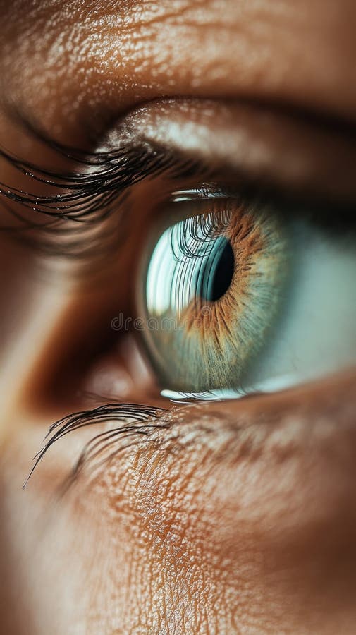 Intense Close-up of a Human Eye, Highlighting the Unique Patterns ...