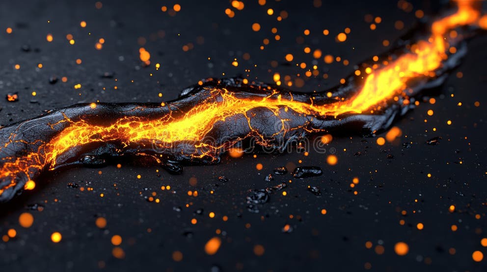 Intense Colors of Molten Lava Flow: Hyper Realistic Abstract Background ...
