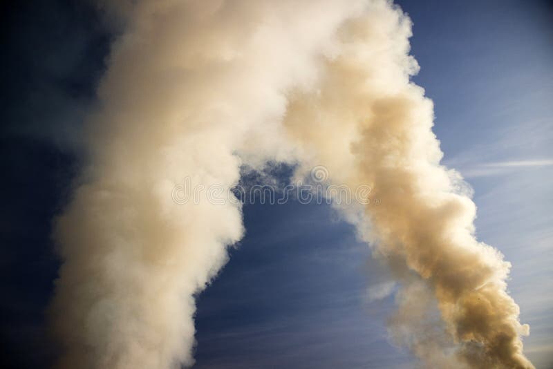 Intense column of smoke stock image. Image of black - 133936557