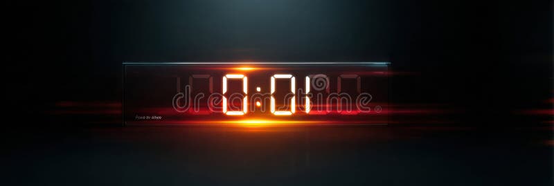 Intense Countdown Timer Reaches Zero with Glowing Effect and Empty ...