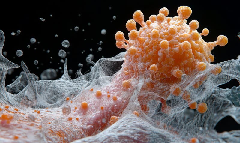 An Intense 3D Model of Cancerous Tumor Invasion Stock Illustration ...