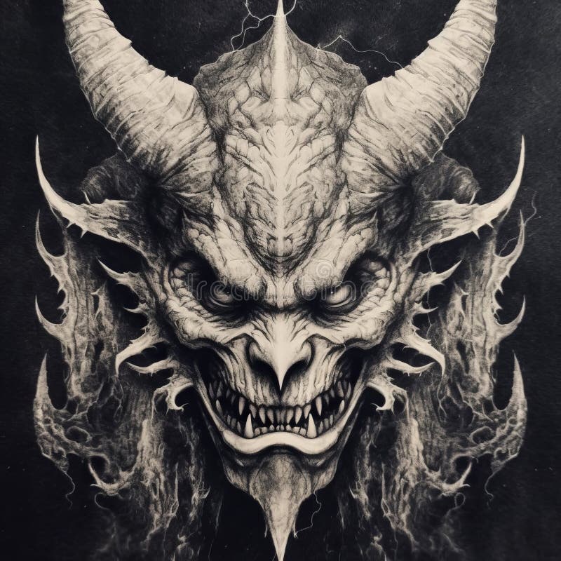 Intense Devil Art: Black and White Wallpaper with Multiple Filter ...