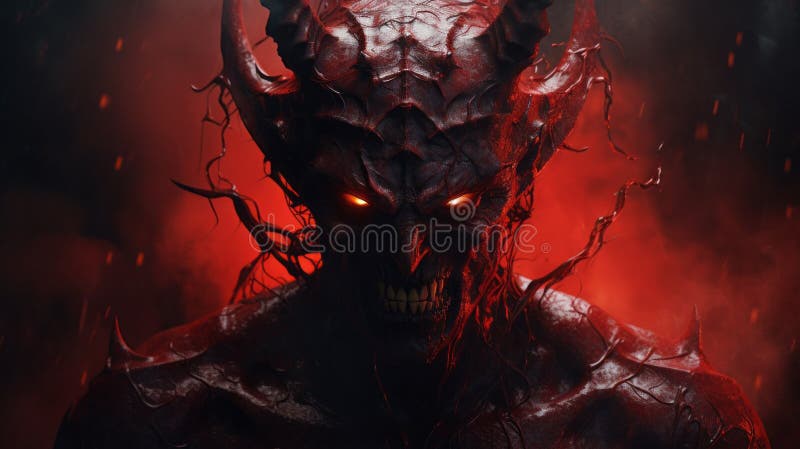 Intense Devil Desktop Wallpaper with Realistic Hyper-detailed Rendering ...