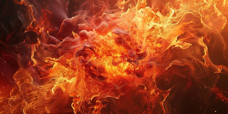 Intense and Dynamic Abstract Texture with Fiery, Aggressive Elements ...