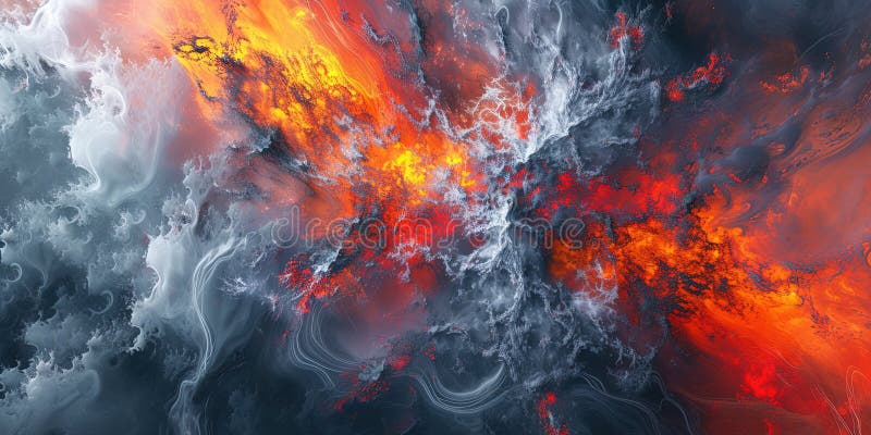 Intense and Dynamic Abstract Texture with Fiery, Aggressive Elements ...