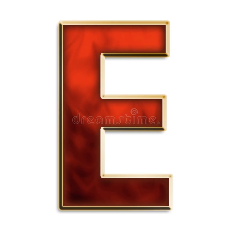 Flames Alphabet Letter E stock illustration. Illustration of heat - 6853450