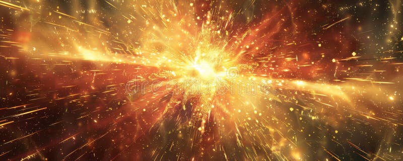 An Intense Energetic Background with a Central Explosion of Light with ...