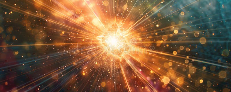 An Intense Energy Background with a Central Explosion of Light with ...