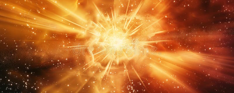 An Intense Energy Background with a Central Explosion of Light with ...