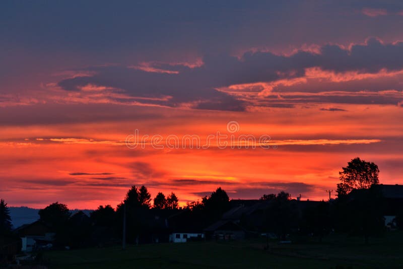 Intense evening red stock photo. Image of skyline, candle - 91004854