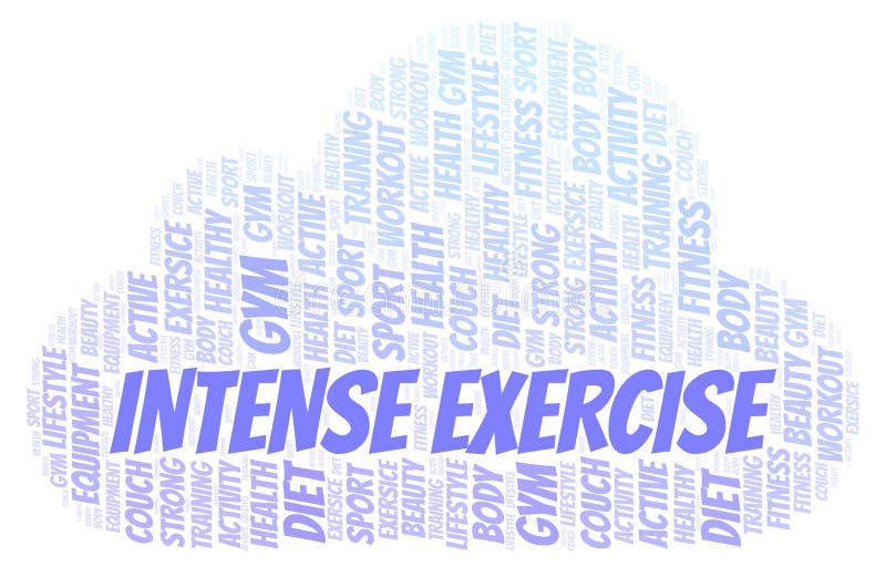 Intense Exercise Word Cloud Stock Illustration - Illustration of ...